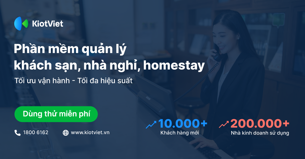 Phần mềm quản lý khách sạn, nhà nghỉ, homestay phổ biến nhất